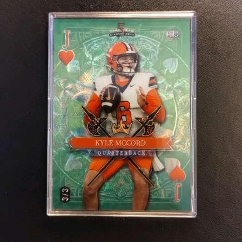 #3/3 Kyle McCord Rookie Green Scope 2024 Wild Card Stacked Deck ...
