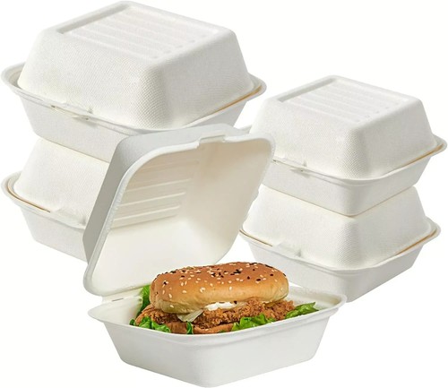 200 Pack Clamshell Take Out Food Containers 100% Compostable Disposable ...