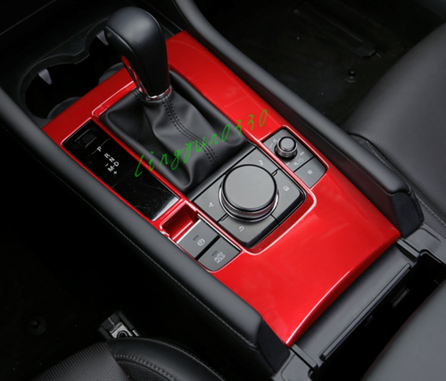 For Mazda 3 Axela 2019-2021 Glossy RED Interior Gear Shift Box Panel ...