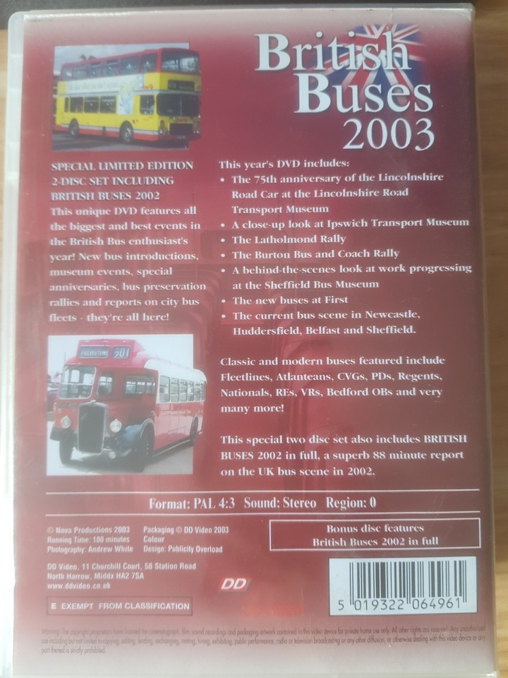 British Buses 2003 (plus 2002) - uk region 0 dvd, transport interest | eBay