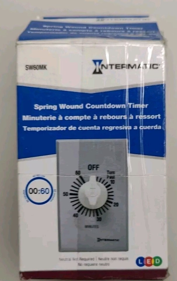 Intermatic 20 Amp 60-Minute Indoor In-Wall Spring Wound Timer Gray | eBay