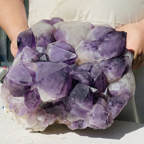 Natural amethyst Cluster purple Quartz Crystal Rare mineral Specimen ...