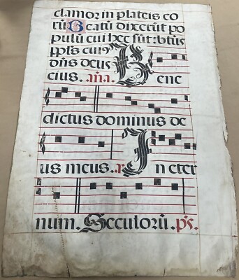 European - Illuminated Manuscript Gregorian Chant