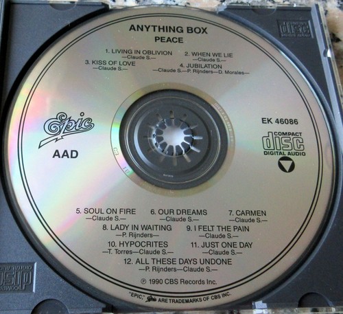 ANYTHING BOX Peace 1990 RARE OOP CD Living In Oblivion Synth Pop like ...