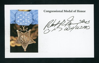 Robert Ingram CMOH Medal of Honor USN/USMC Vietnam Signed 3x5 Index ...