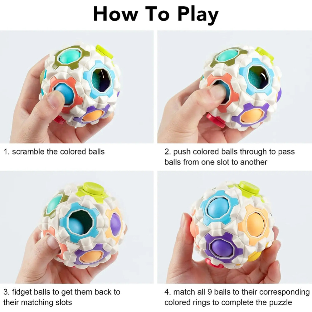 Rainbow Magic Ball Cube Educational AZ Twist Puzzle Speed Gift Intelligence Toys | eBay