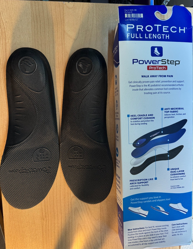 Powerstep Protech Control Full Length Neutral Arch Support Orthotic ...