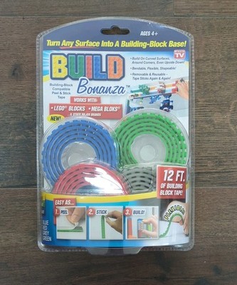 As Seen On TV Build Bonanza Building Block Compatible Tape Peel & Stick ...