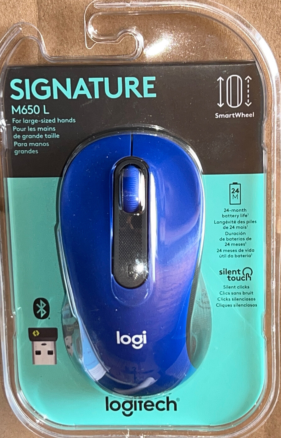 Logitech Signature M650 L Full-size Wireless Scroll Mouse Silent Click ...