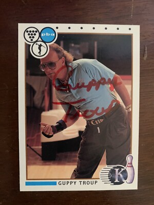 Signed Trading Card Guppy Troup PBA Bowling Legend Kingpins 1990 | eBay
