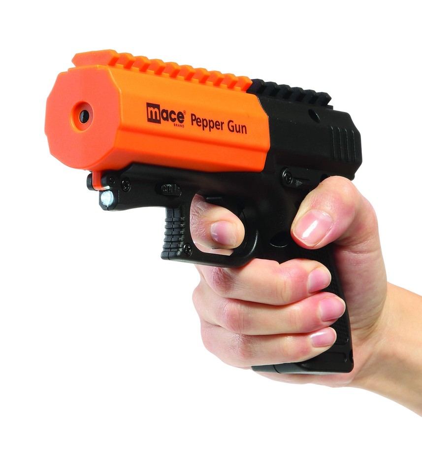 MACE Pepper Spray Gun 2.0 with Strobe LED and Integrated Picatinny rail ...