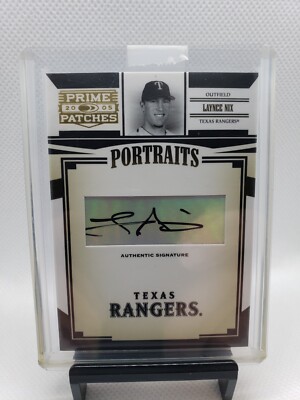 2005 Prime Patches Texas Rangers Laynce Nix Autograph Card #P-3 | eBay