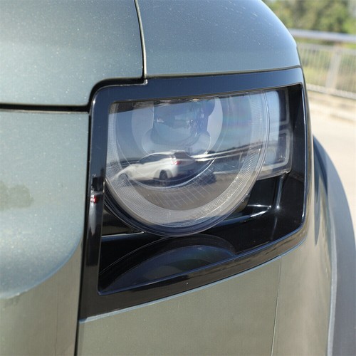 2× ABS Front Headlight Lamp Guard Cover For Land Rover Defender 90 110 ...