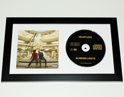 THE WEEKND SIGNED AFTER HOURS FRAMED CD w/COA BLINDING LIGHTS HEARTLESS ...