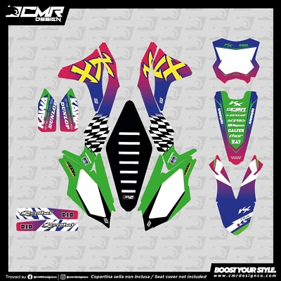 Set Graphic Stickers IN Crystal for Kawasaki Kxf KX F 250 450 2017 2018 ...
