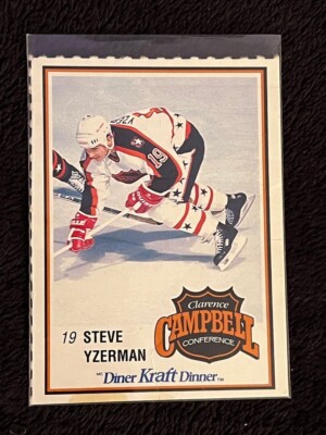 1989-90 DINER KRAFT DINNER :PLEASE NOTE CARD HAS CREASES STEVE YZERMAN ...