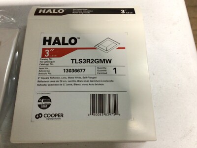 Halo TLS3R2GMW 3" Square Conical Reflector, Matte White | eBay