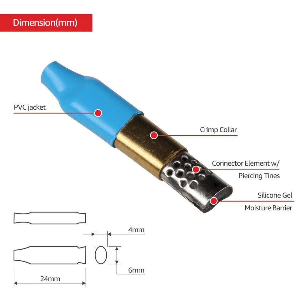 200pcs NEW Crimp B Wire Gel Filled Bean Type Connectors Silicone Filled ...