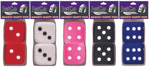 Pro-Kit FLUFFY DICE - WHITE | eBay Australia