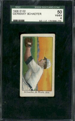 1908 E102 Germany Schaefer - SGC 50 | eBay