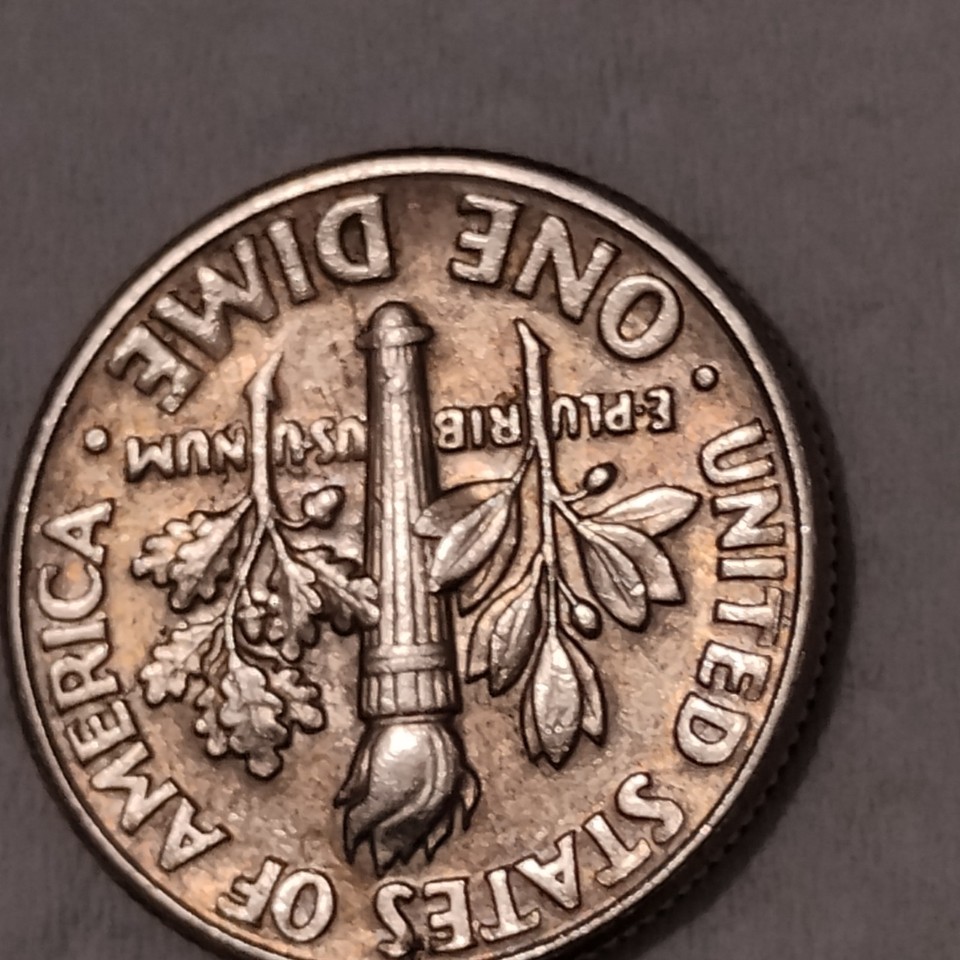 1995 d Roosevelt dime circulated coin nice with errors on obv and bands ...