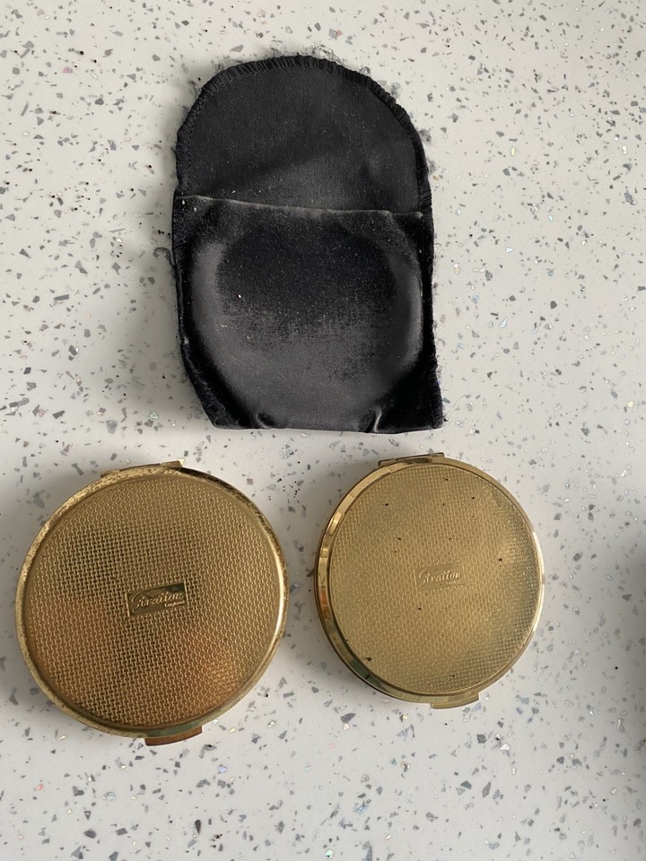 TWO STRATTON VINTAGE POWDER COMPACTS | eBay UK