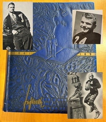 WOW! Nile Kinnick University of Iowa Senior Yearbook 1941 Hawkeye 1939 ...