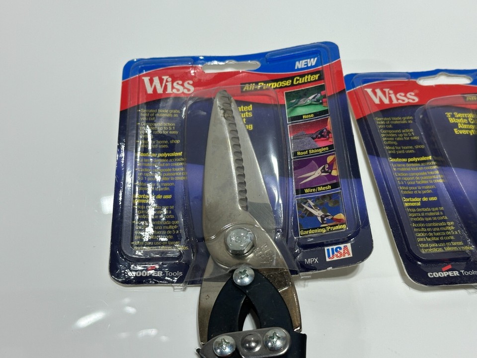 2pc WISS (Cooper USA) NEW 10" Multi-Purpose Shears Snips Cutter, Red ...