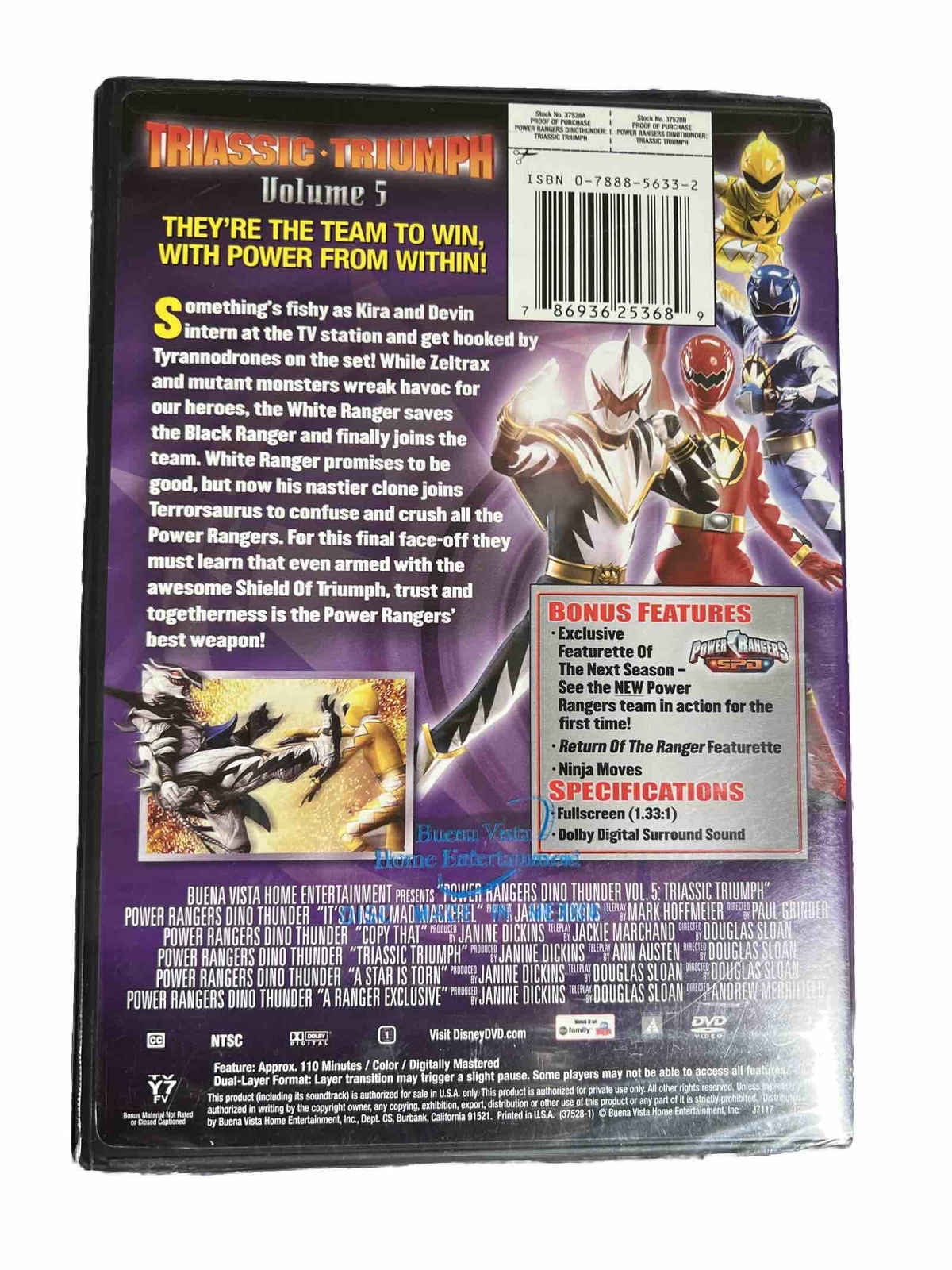Power Rangers - Dino Thunder Vol. 5: Triassic Triumph (DVD, 2004) for ...