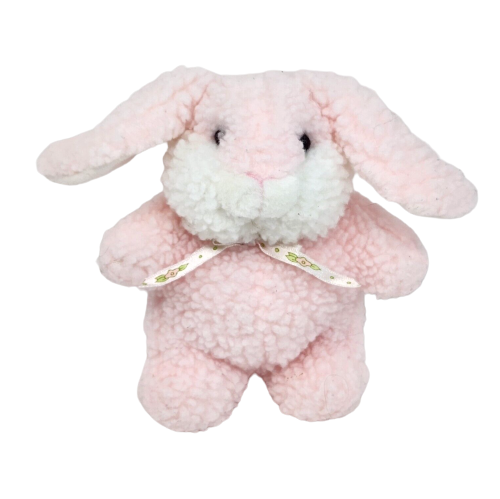 6" VINTAGE 1992 GUND PINK BABY BUNNY RABBIT STUFFED ANIMAL PLUSH TOY W ...