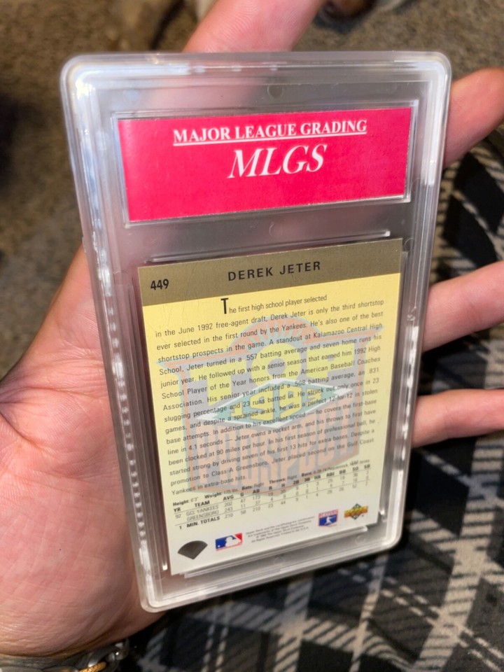 1993 Upper Deck Gold Hologram DEREK JETER Rookie Card #449 graded 10 by ...