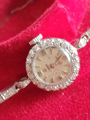 CYMA Diamond Cocktail Ladies Diamond 18 ct White Gold Manual Watch | eBay
