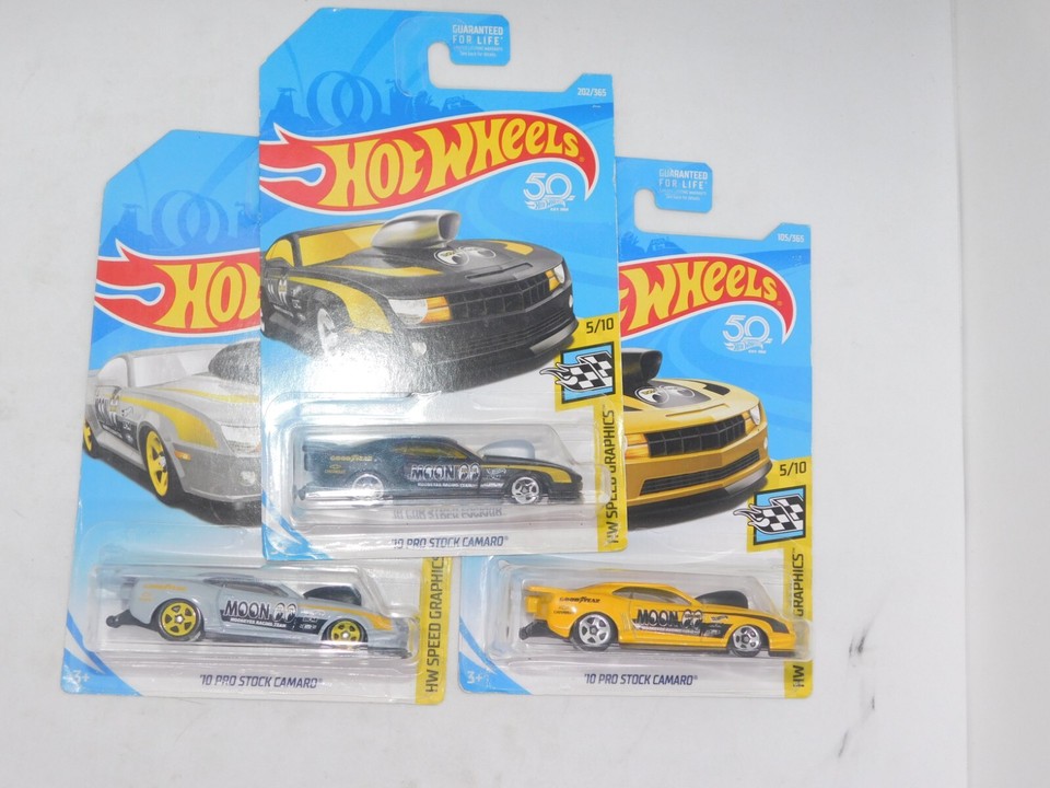 HOT WHEELS "MOON EYES" 2010 PRO STOCK CAMARO 2018 SPEED GRAPHICS 1/64 ...