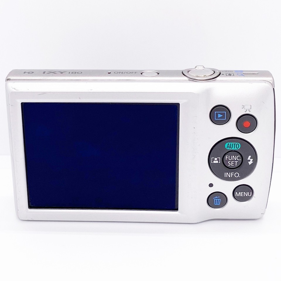 Canon IXY 180 Silver PowerShot ELPH 180 IXUS 175 20MP 8x Digital Camera ...