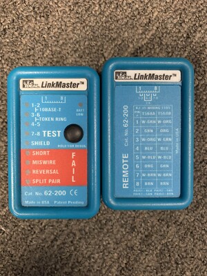 Ideal Linkmaster 62-200 RJ-45 CAT5e/6 Wiremapper Tester | eBay