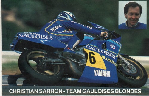 Sticker photo MOTO Grand Prix YAMAHA 500 cc Team Gauloises CHRISTIAN ...