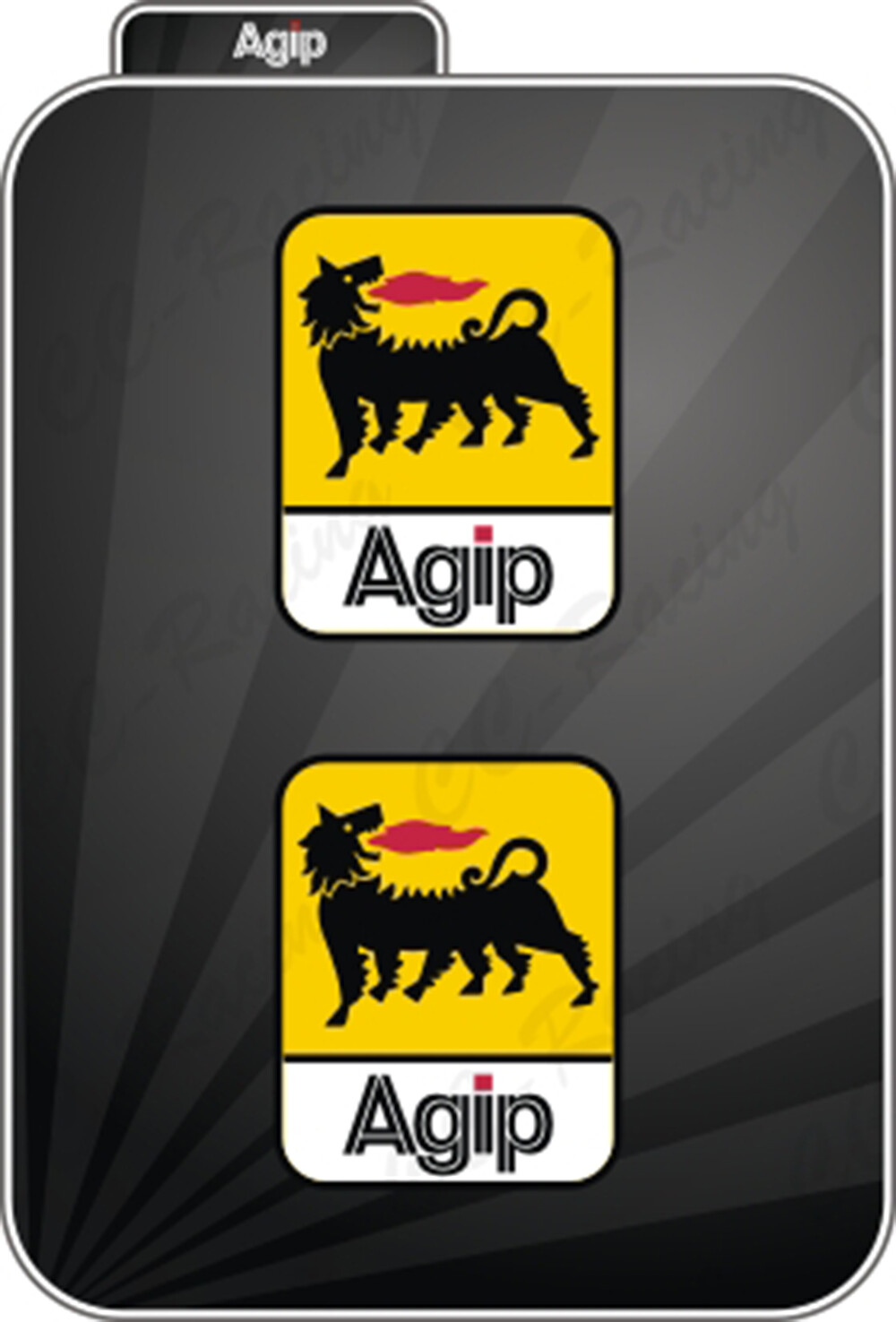2 Adhesives Agip Small Style Sponsor Technical Auto Motorcycle Ducati ...
