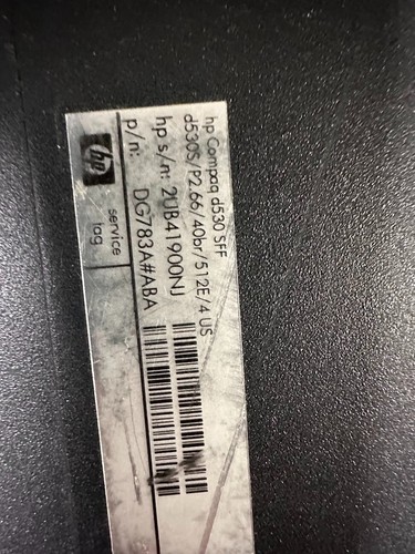 HP Compaq D530 SFF PC Pentium 4 2.66Ghz, 40 GB HDD, Win XP pro | eBay