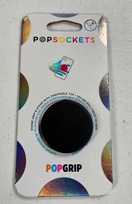PopSockets PopGrip with Swappable Top for Phones & Tablets - Black (800470) New | eBay