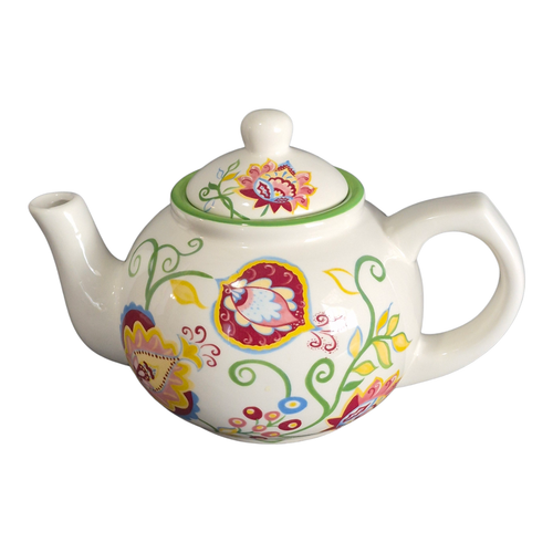Vintage Viva Green Scandinavia Floral Vibrant Colors Tea Pot | eBay