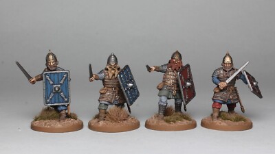 Painted 28mm Victrix Rus Swordsmen x4 Saga Dark Ages/Medieval | eBay