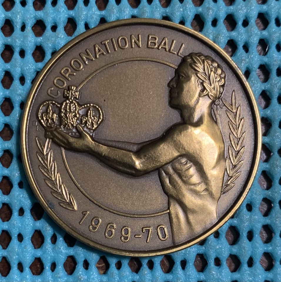 1969-70 Krewe of ENDYMION Coronation Ball antique bronze Mardi Gras ...