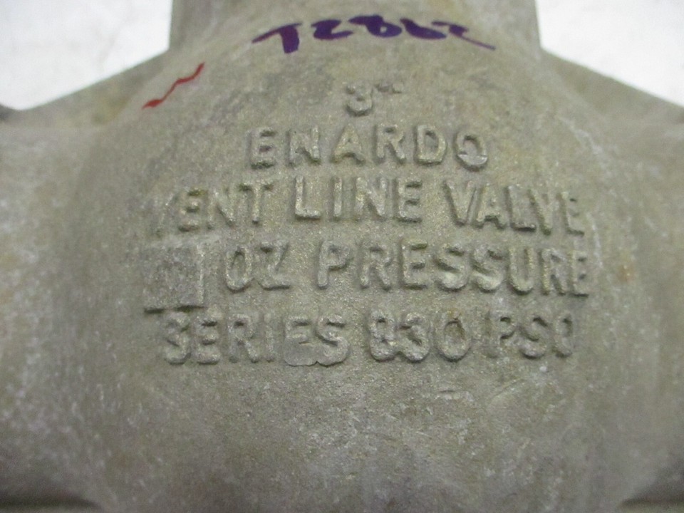 ENARDO Series 800 Model 830-PSO 3" In-Line Pressure Vent Valve 1.0-16.0 ...