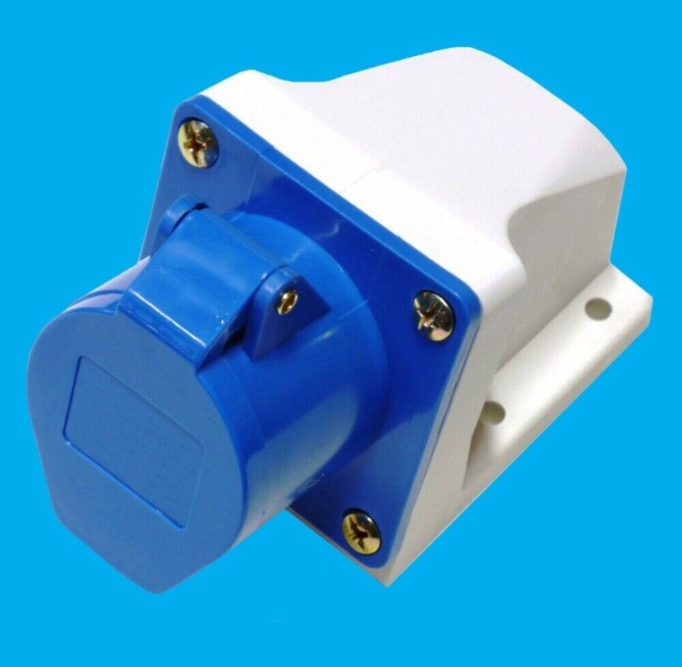 Mains Hook Up Socket Inlet Female With Flap Camper Caravan Motorhome ...