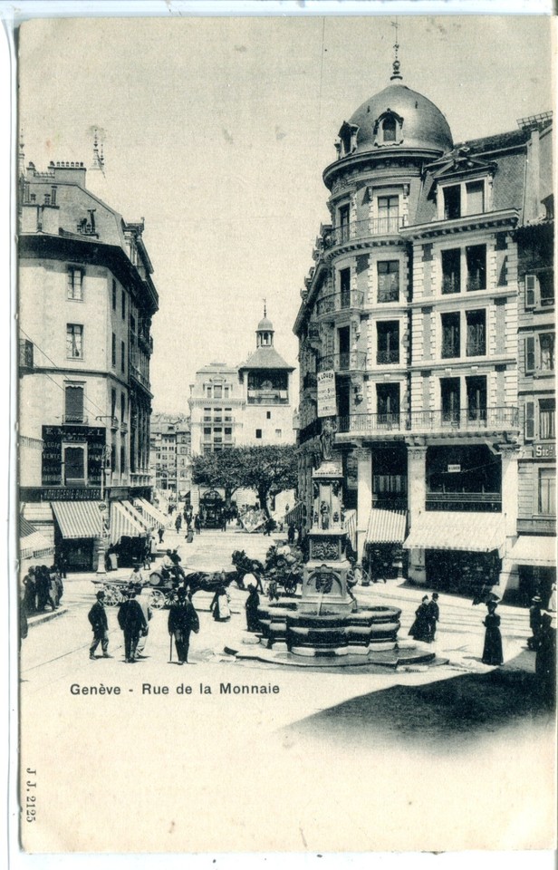 Switzerland Geneve - Rue de la Monnaie old J. J. published postcard ...