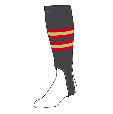TCK Baseball Stirrups Medium (200I, 5in) Graphite, Red, Gold | eBay
