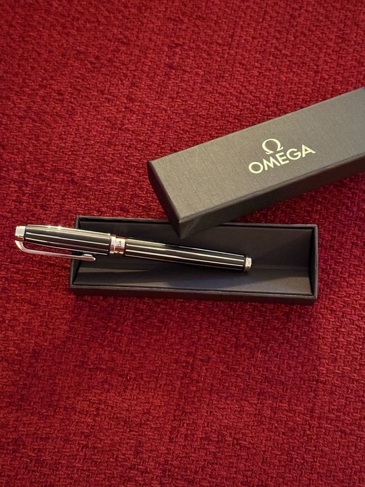 Omega Watch Executive Rollerball Pen, 0.6 Black Ink, Refillable, Luxury ...
