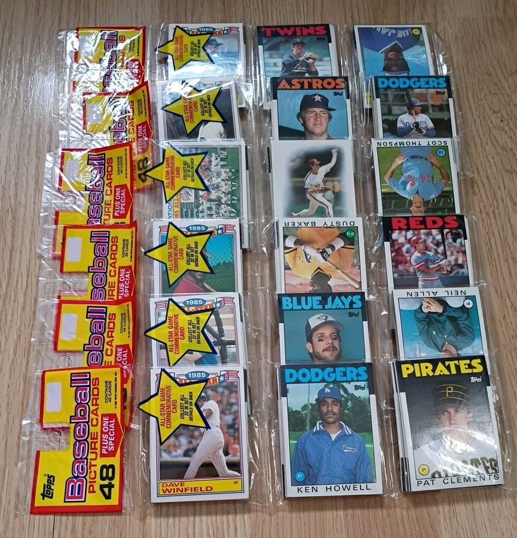 Lot of 6 Unopened 1986 Topps Baseball Rack Packs | eBay