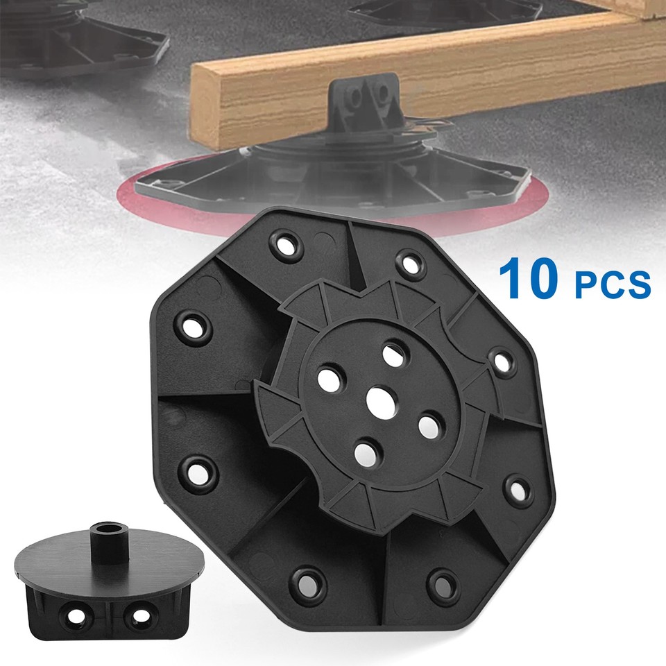 10X Adjustable Decking Pedestal Riser Foot Bearing Support Shed Base ...
