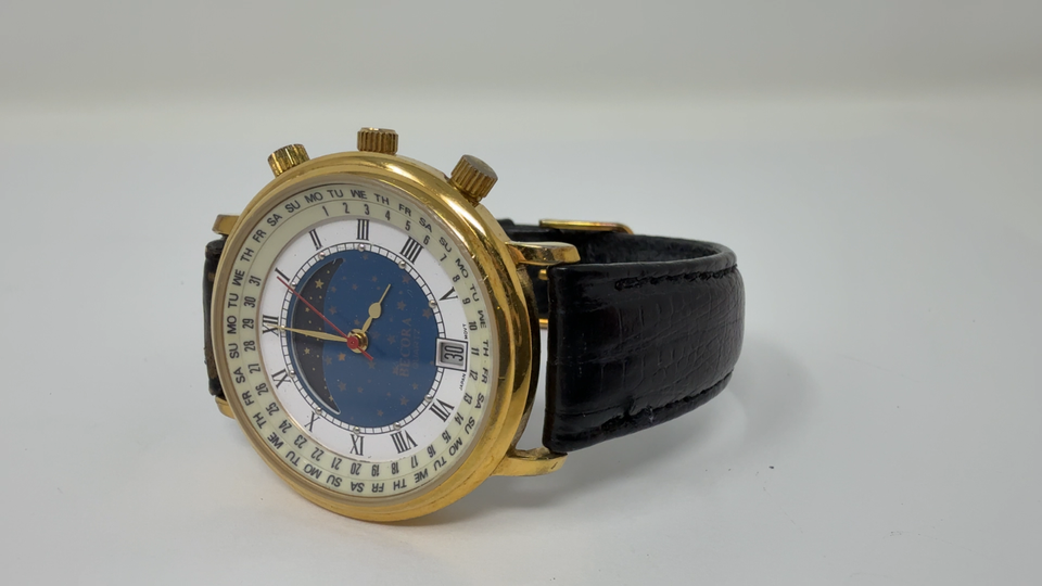 Vintage Becora Moon Phase Quartz Men's Watch (Running) | eBay